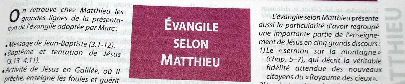 Evangile selon Matthieu